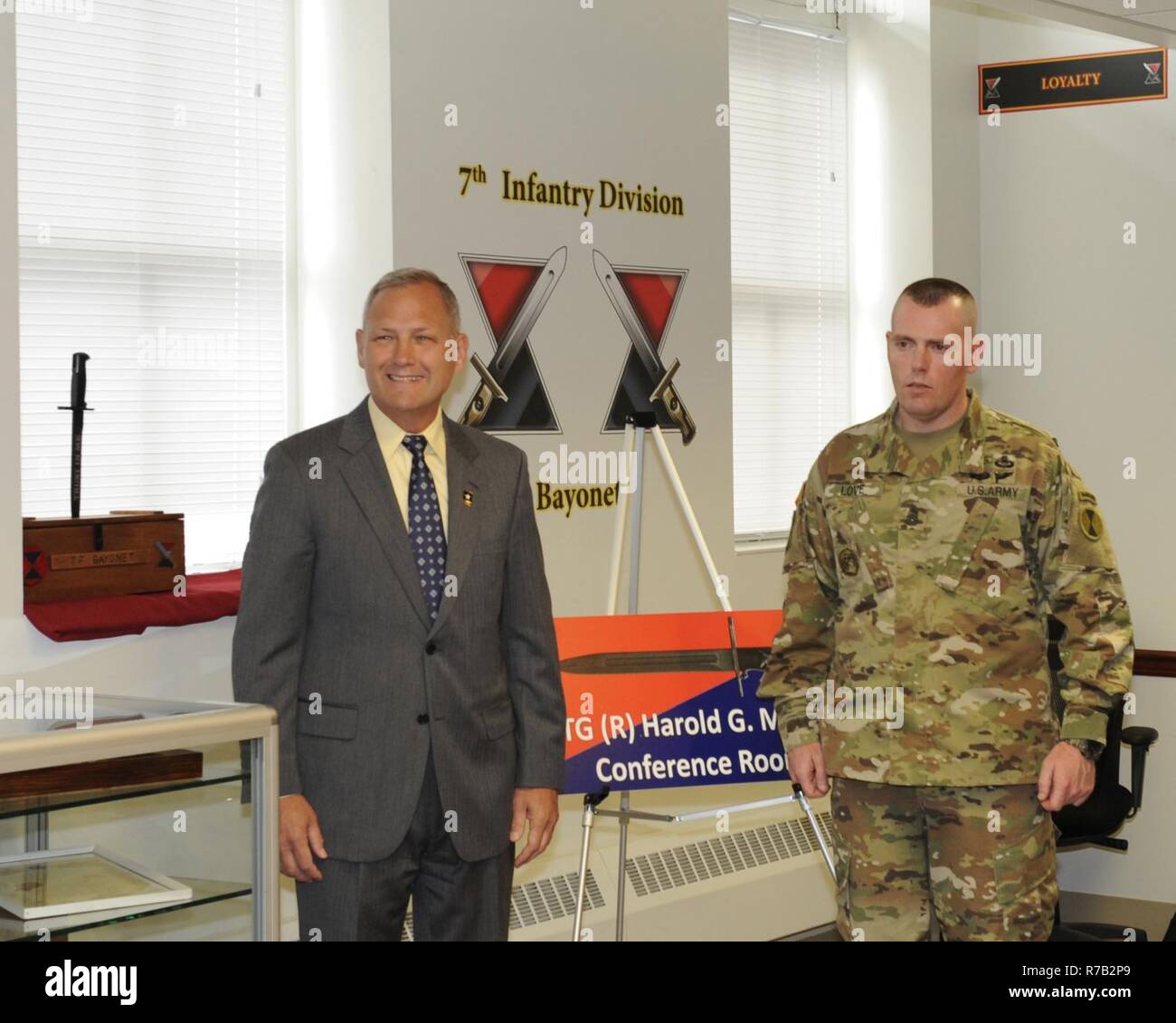LTG Moore's son Dave with the CSM of the 7th Infantry Division, CSM ...