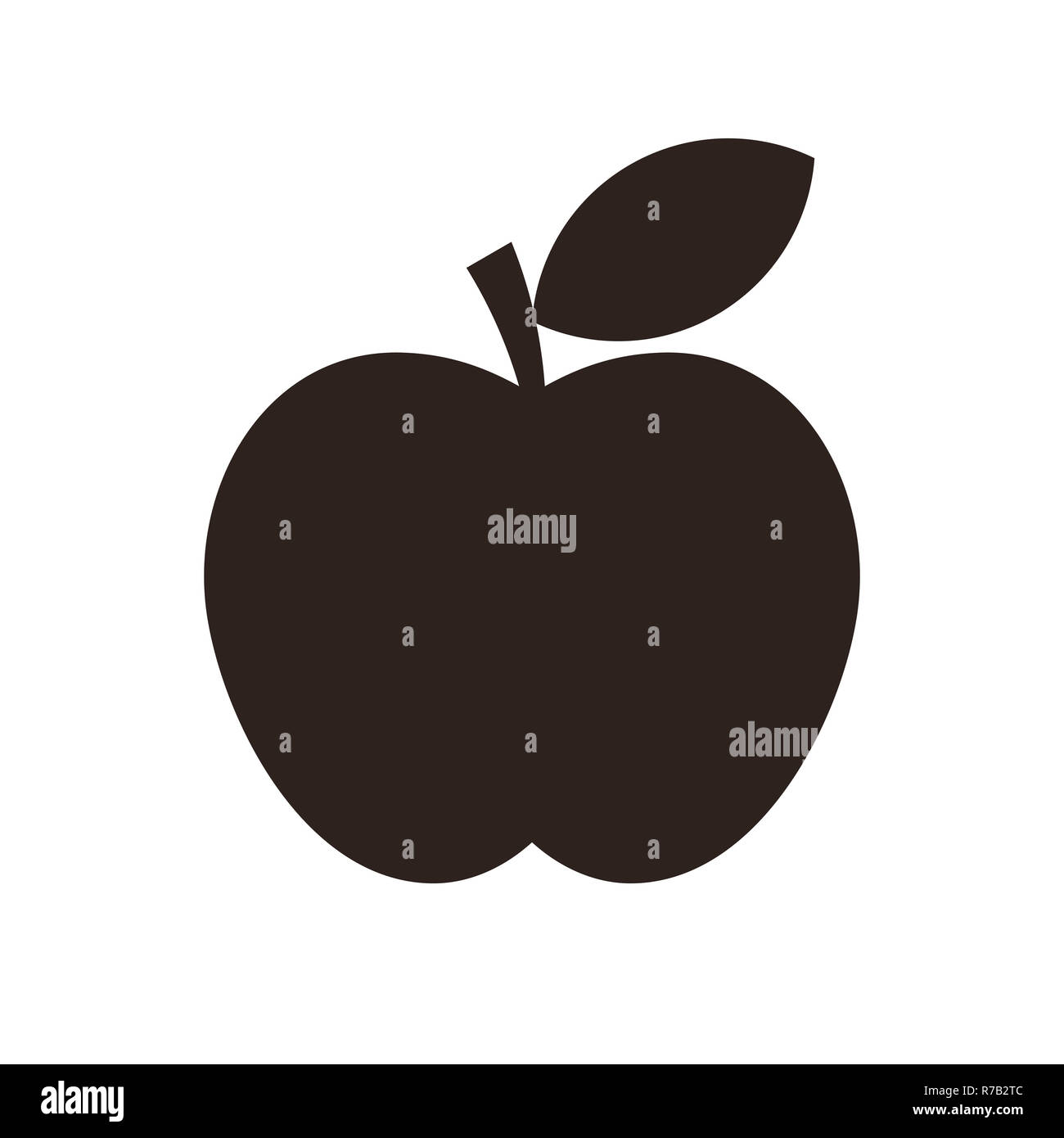 Eco apple icon outline hi-res stock photography and images - Alamy