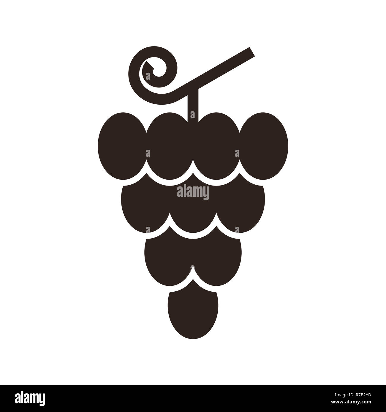 Grapes icon. Wine symbol isolated on white background Stock Photo - Alamy