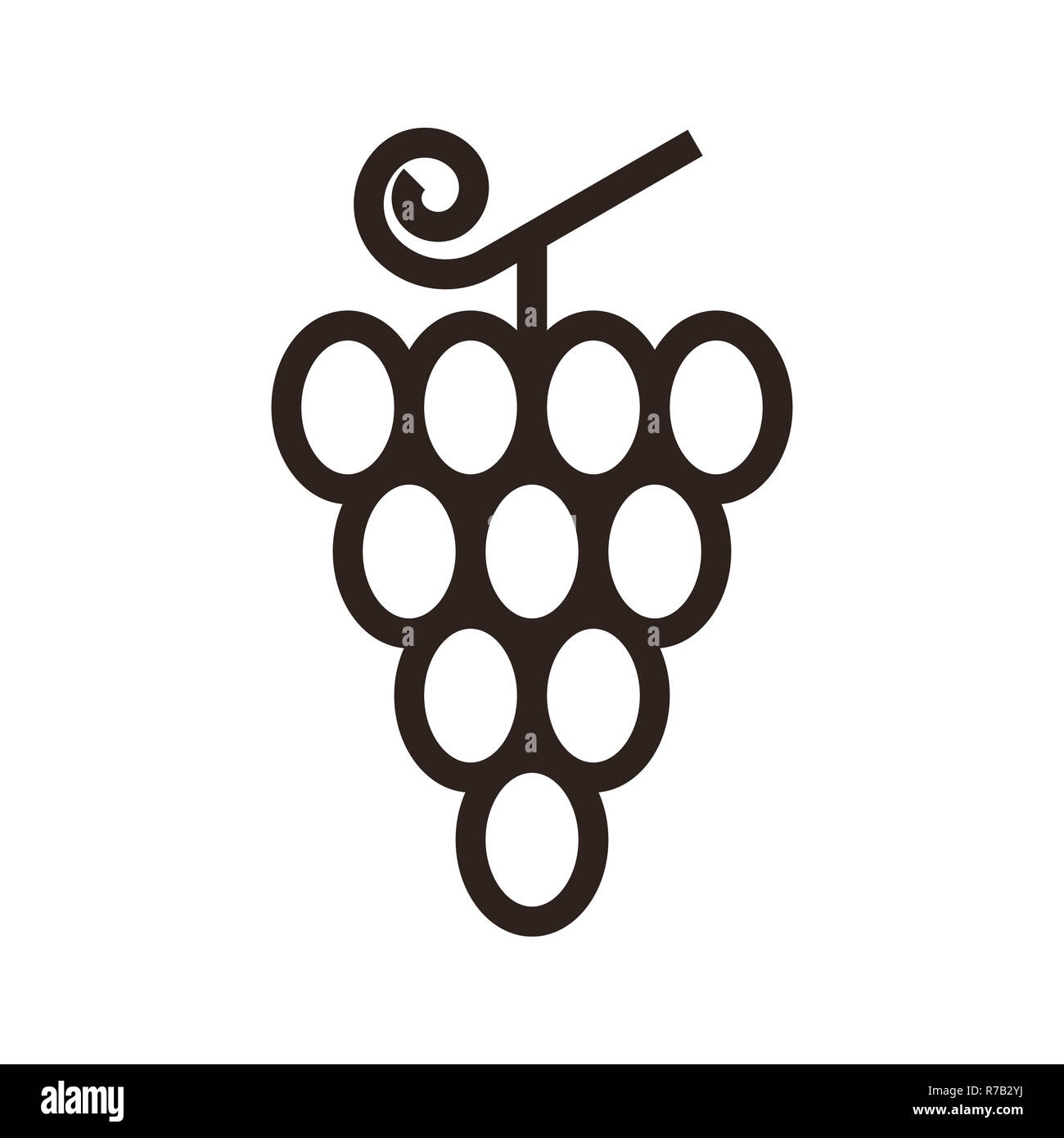 Grape icon. Wine symbol isolated on white background Stock Photo - Alamy