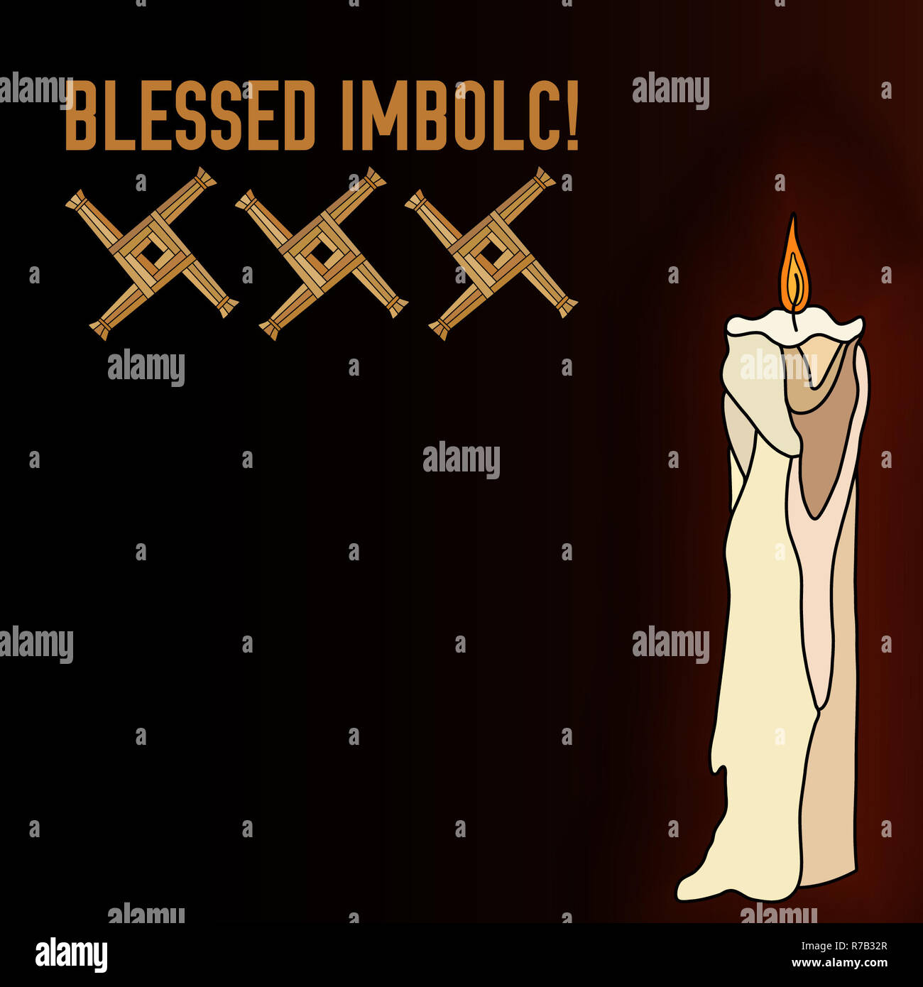 imbolc greeting card Stock Photo - Alamy
