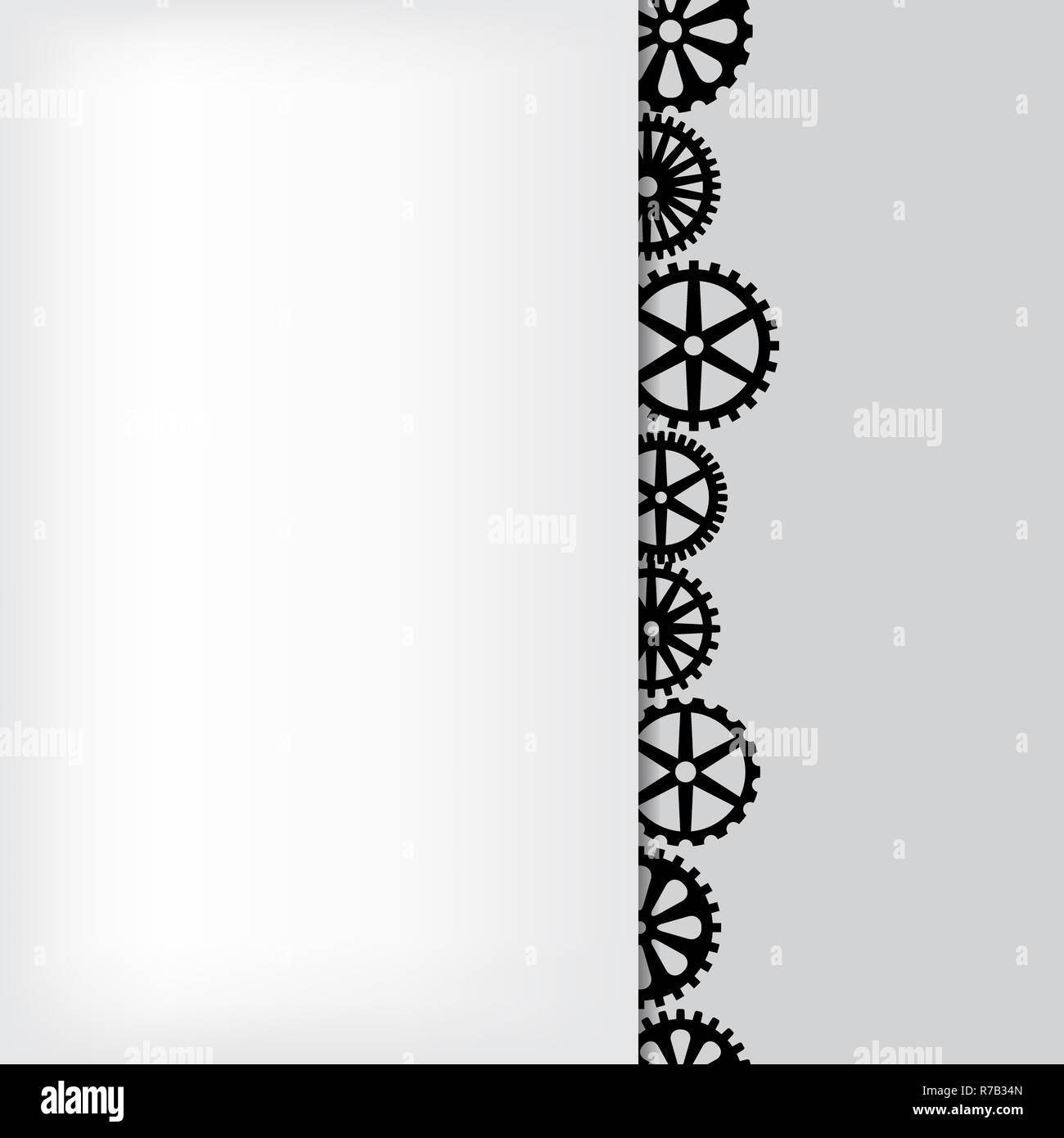 abstract vector black flat gears card Stock Photo - Alamy