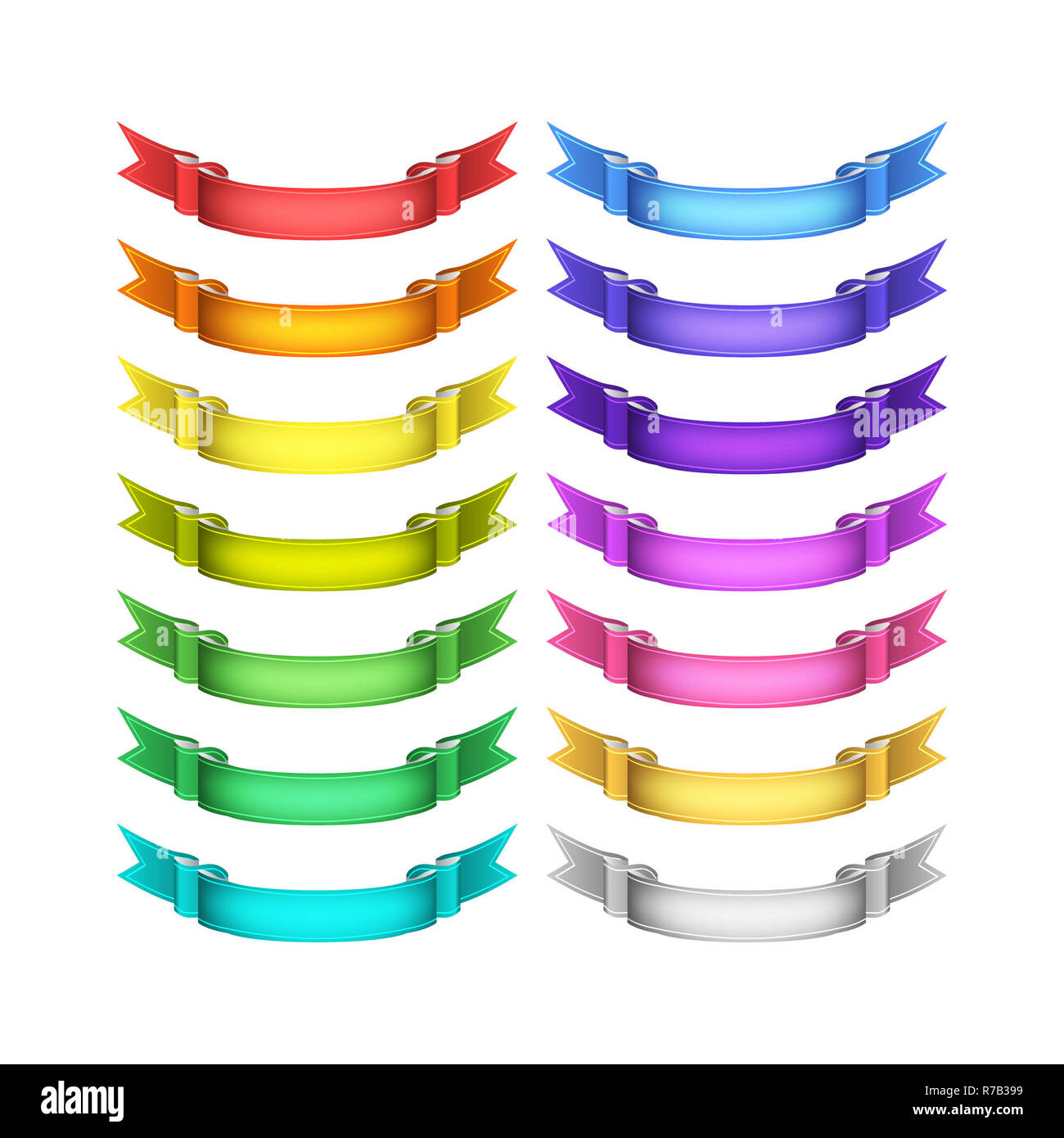 vector ribbons set Stock Photo - Alamy