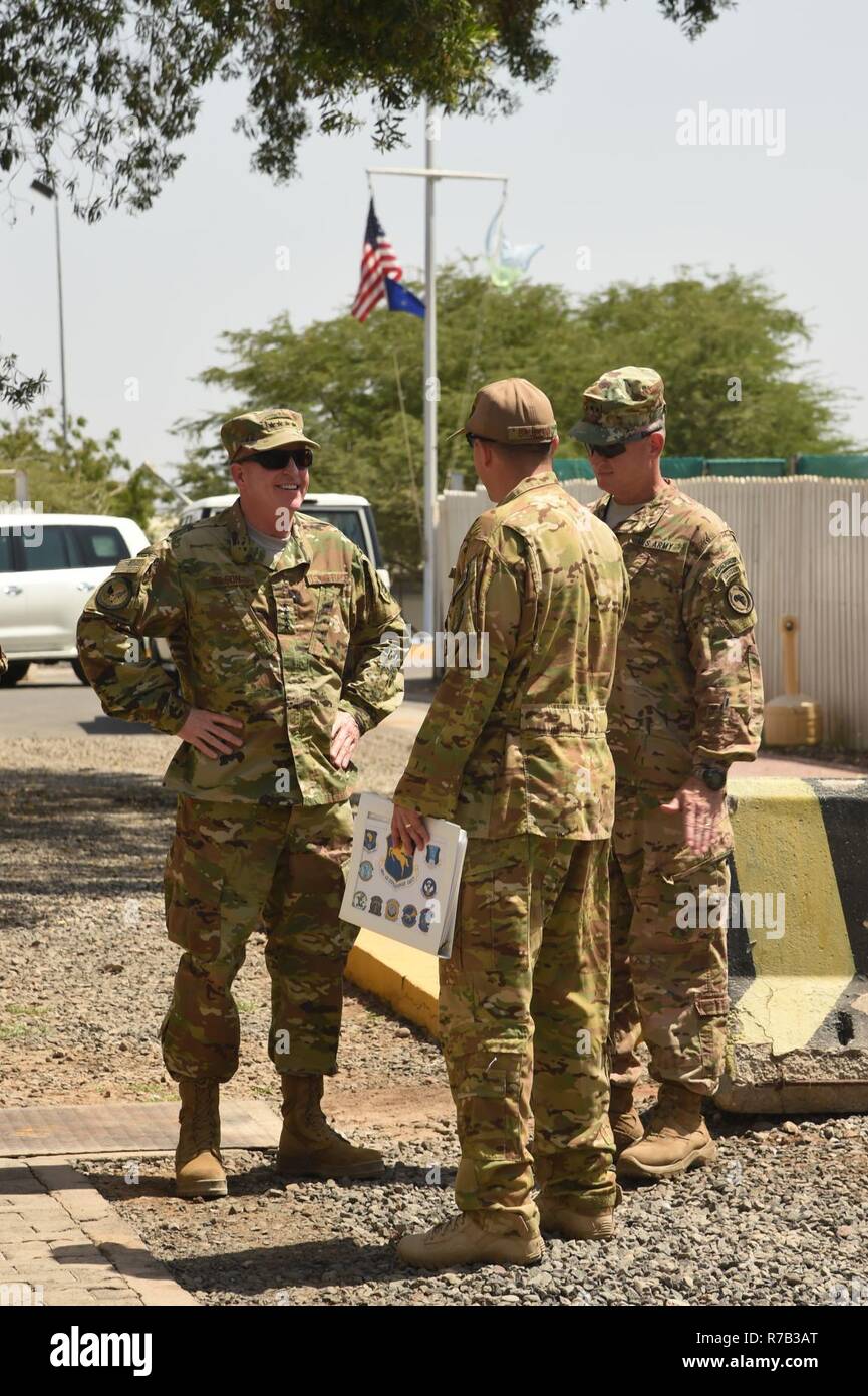 U.S. Air Force Vice Chief of Staff Gen. Stephen Wilson, left, speaks ...