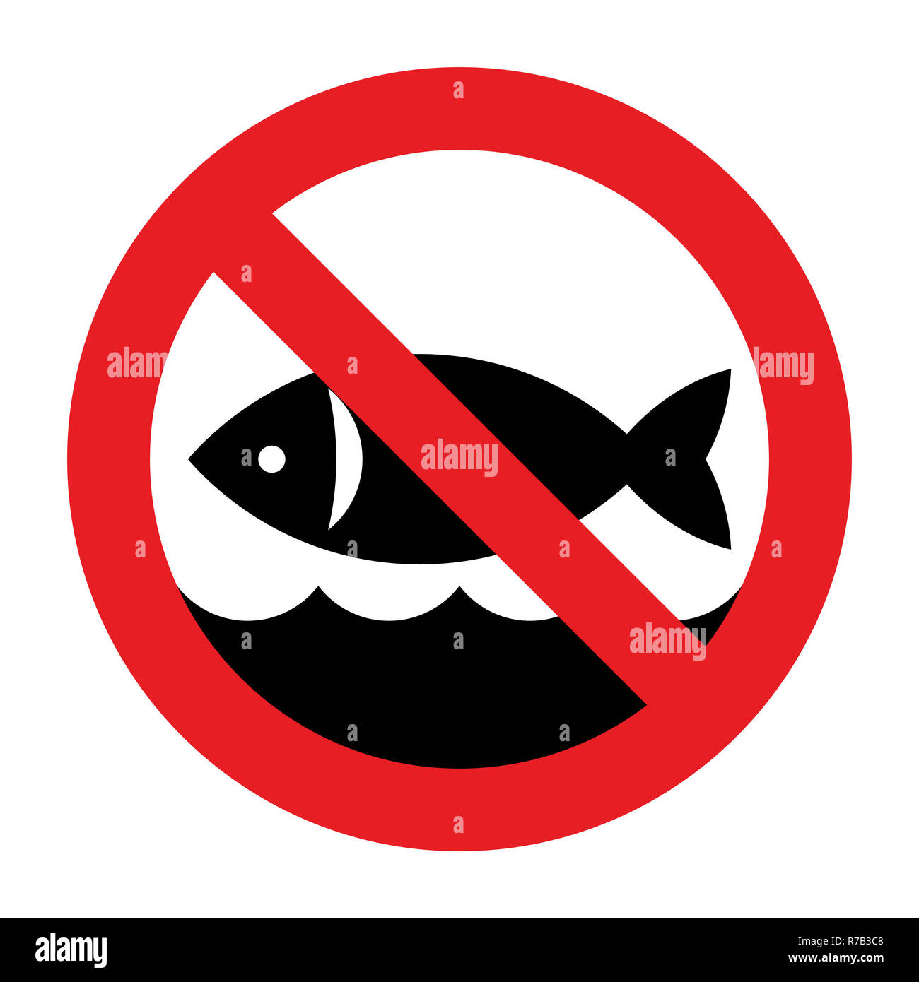 No fishing sign. No fishing allowed sign isolated on white background ...