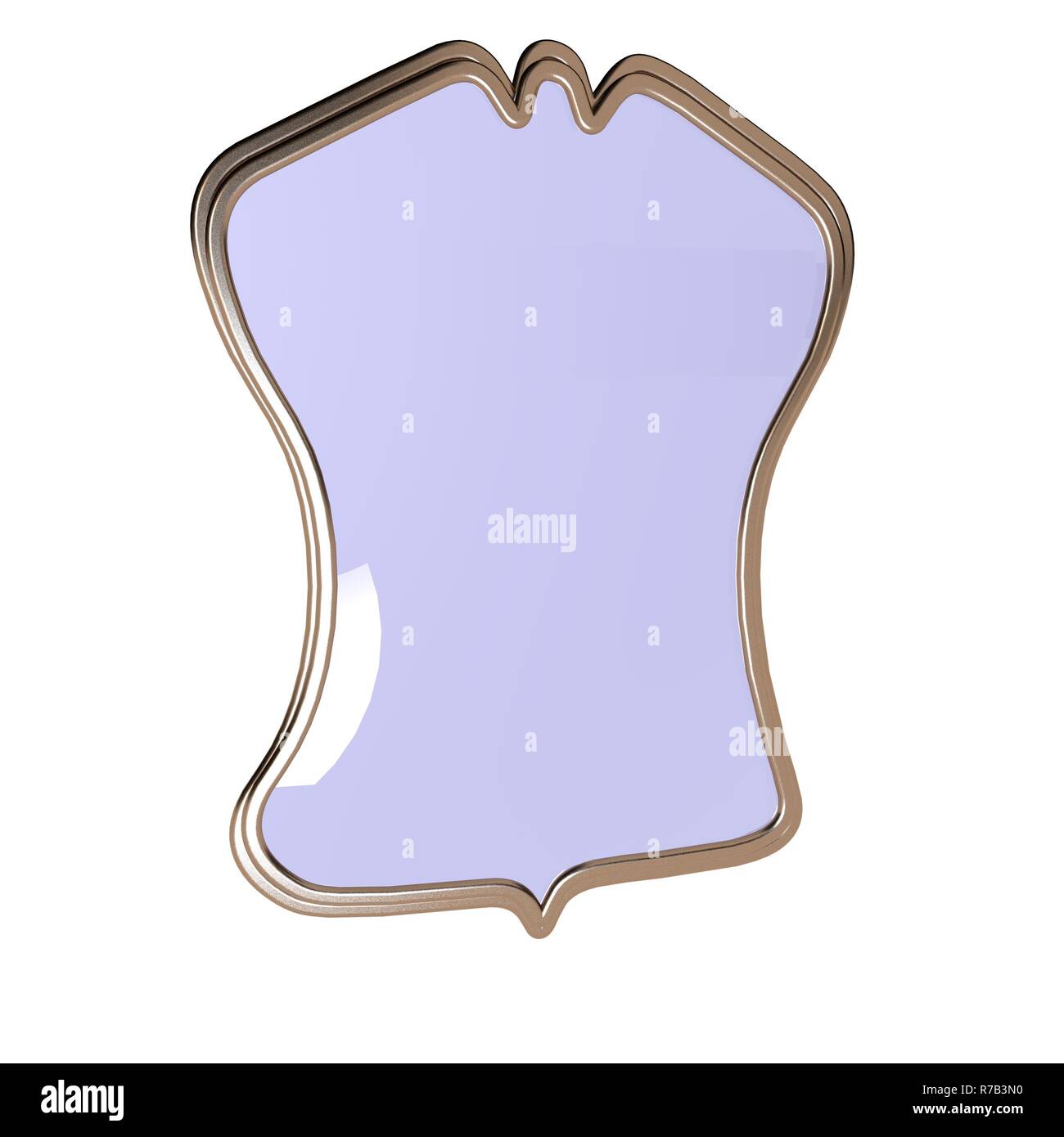 Old style mirror over white Stock Photo - Alamy