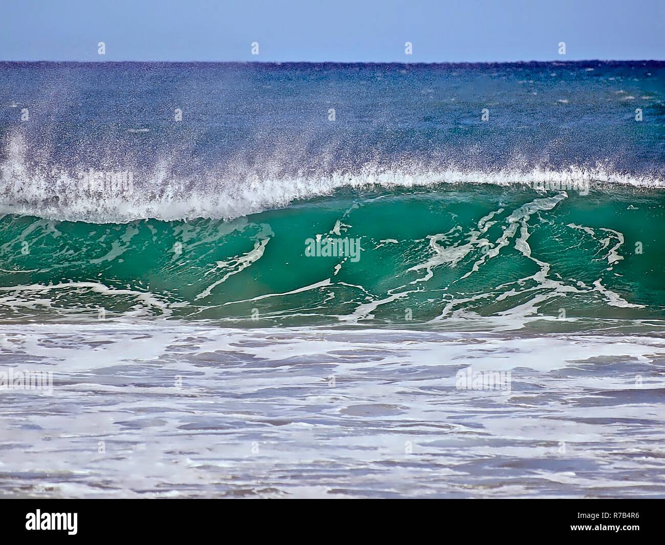 Beautiful waves in the ocean at stormy weather Stock Photo - Alamy