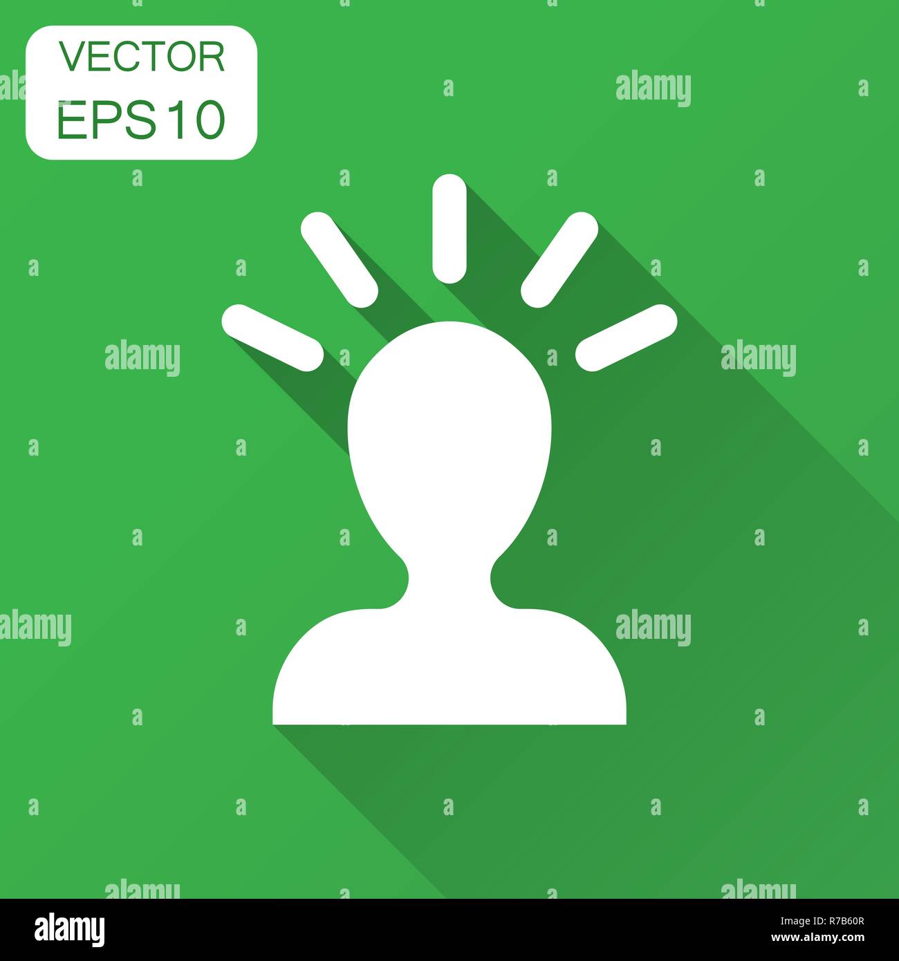 Mind people icon in flat style. Human frustration vector illustration ...