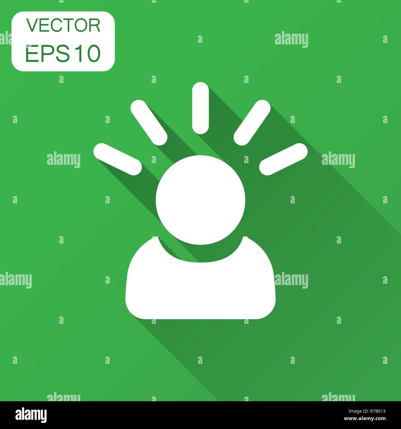 Mind people icon in flat style. Human frustration vector illustration ...