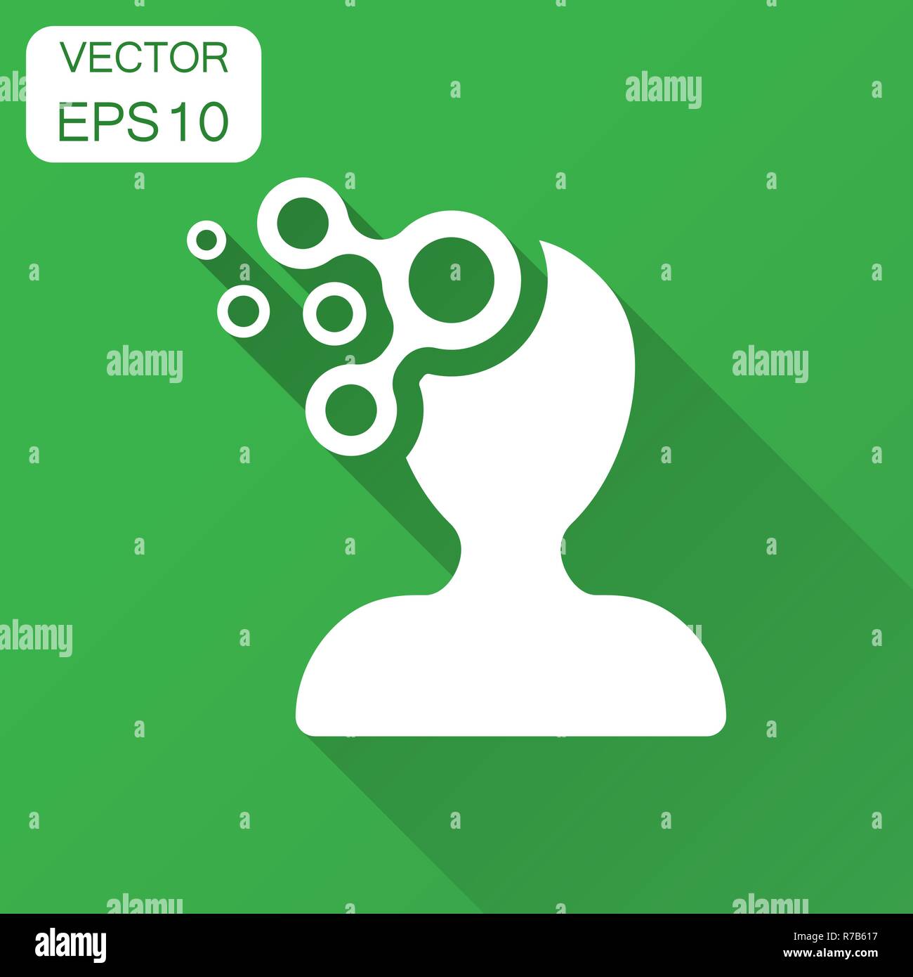 Mind people icon in flat style. Human frustration vector illustration ...