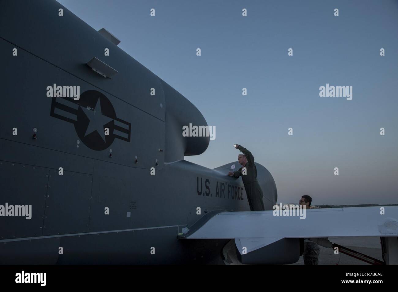 Capt. Mark, 69th Reconnaissance Group Detachment 1, performs preflight ...