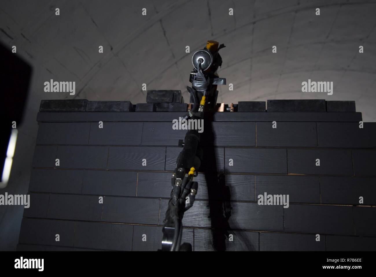 A Mark II Talon Robot scans a box at the Umatilla Training Center, Ore ...