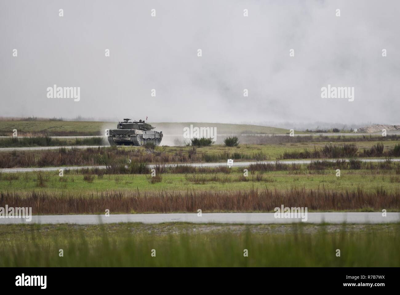 Austrian Leopard 2A4 tanks crews conduct the Offensive Operation lane ...