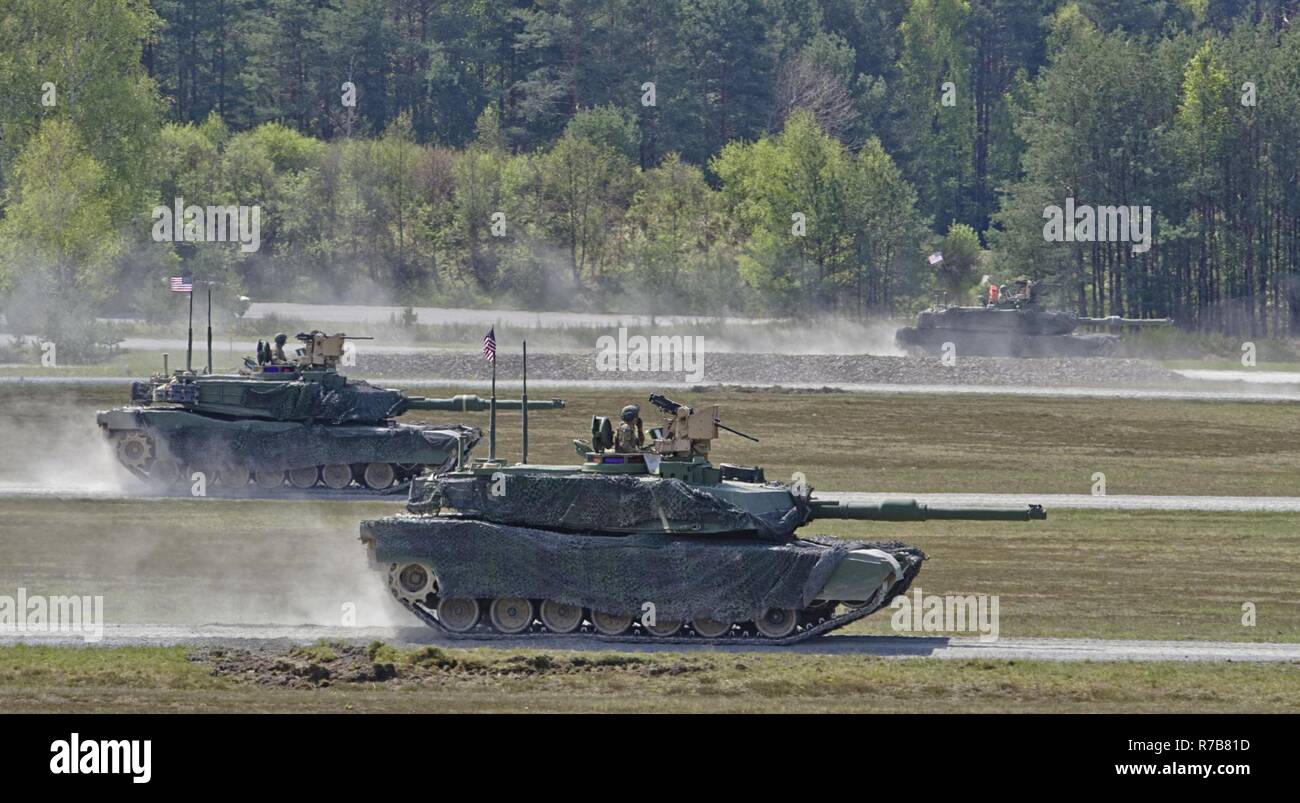 A tank platoon assigned to 1st Battalion, 66th Armor Regiment, 3rd ...