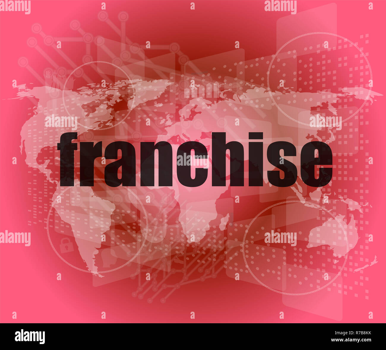 business concept: word franchise on digital touch screen Stock Photo ...