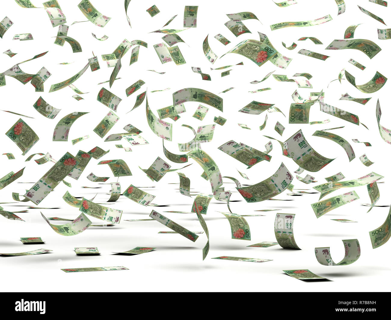 Falling Argentina Pesos Stock Photo - Alamy