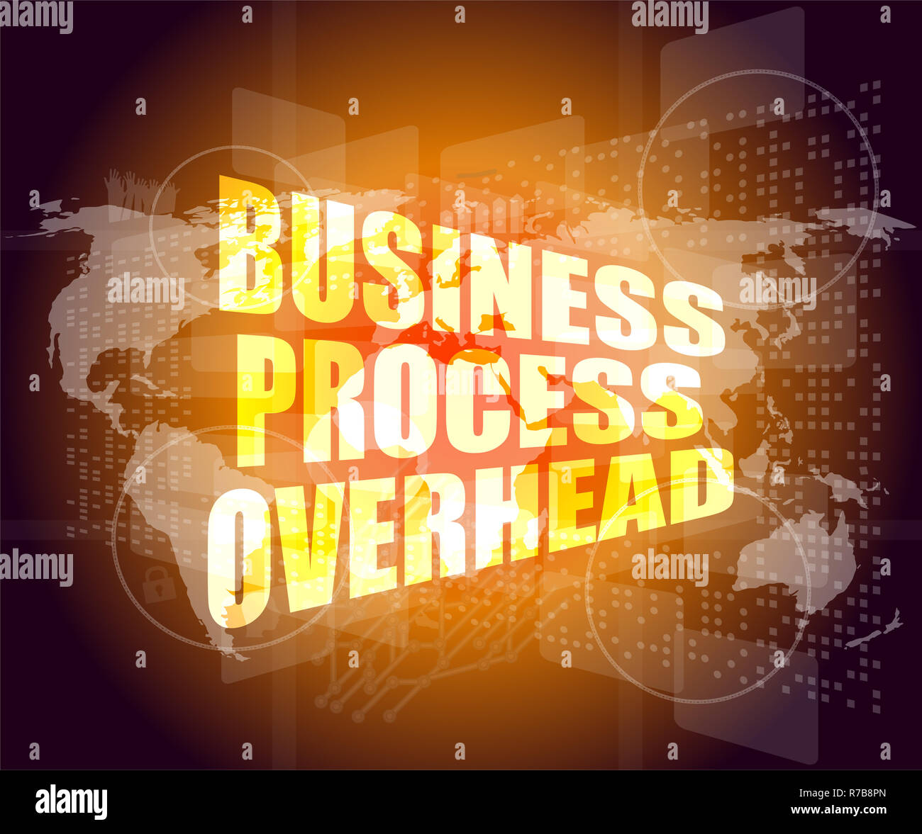 business process overhead interface hi technology Stock Photo - Alamy