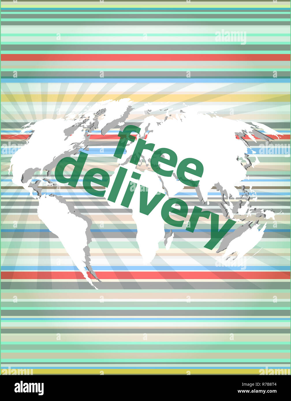 free delivery word on a virtual digital background. concept of citation ...
