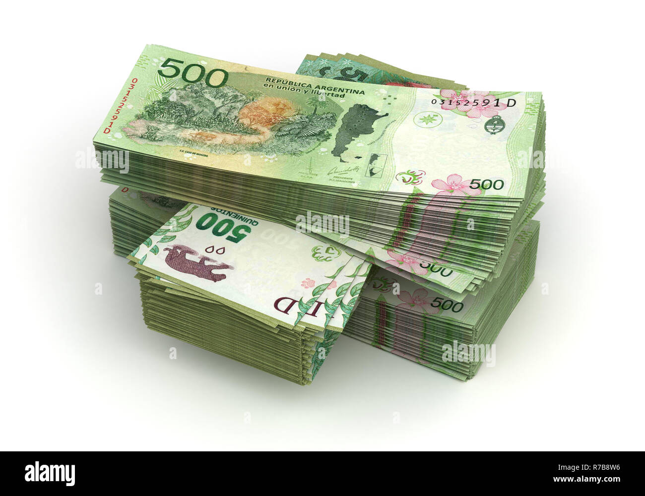 Stack of Argentina Pesos Stock Photo - Alamy