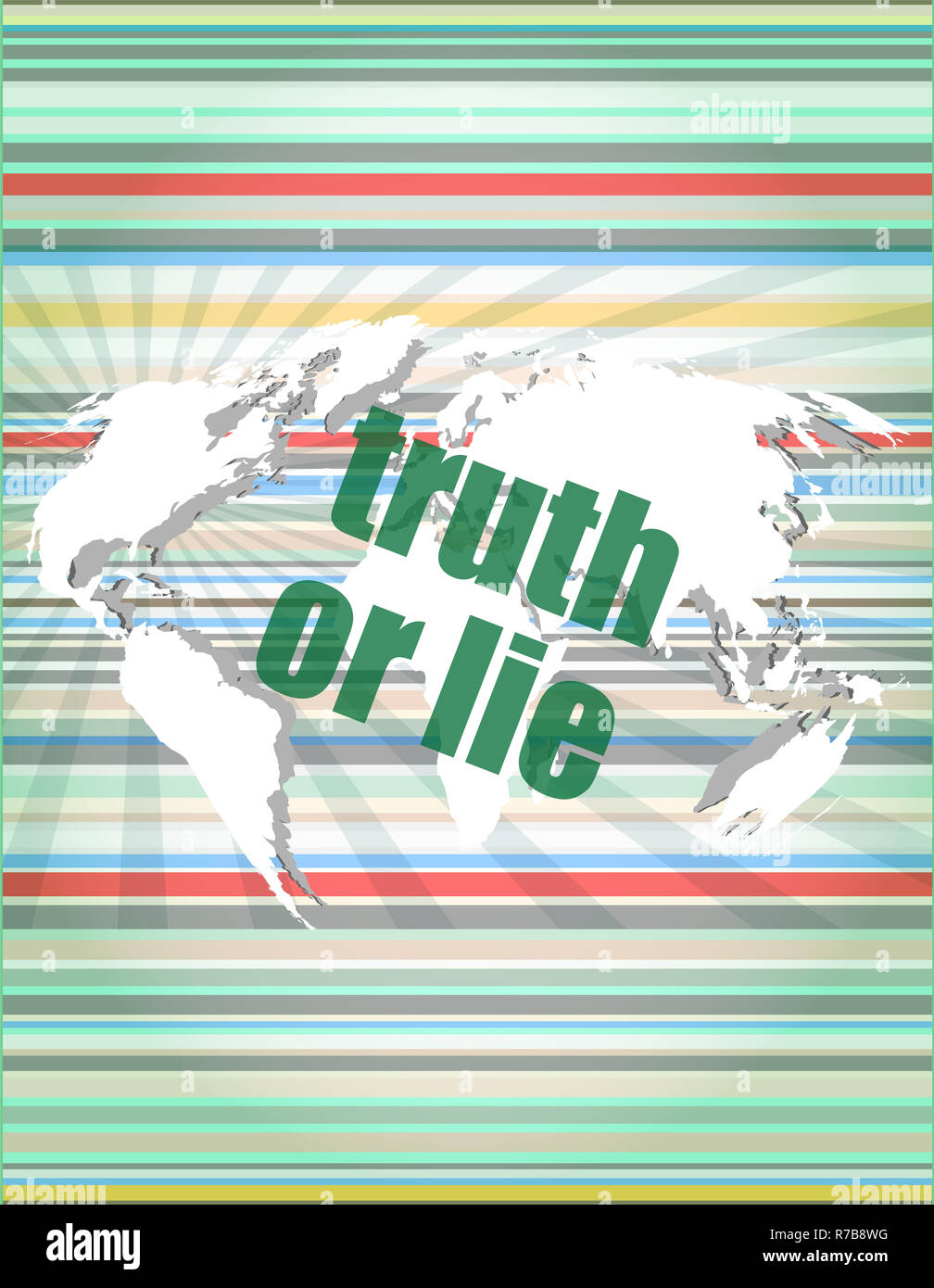 truth or lie text on digital touch screen interface Stock Photo - Alamy