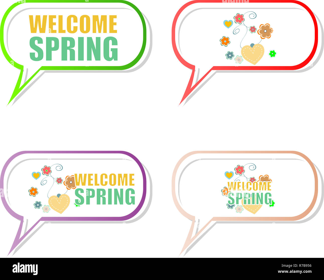 Cartoon flower border hi-res stock photography and images - Alamy