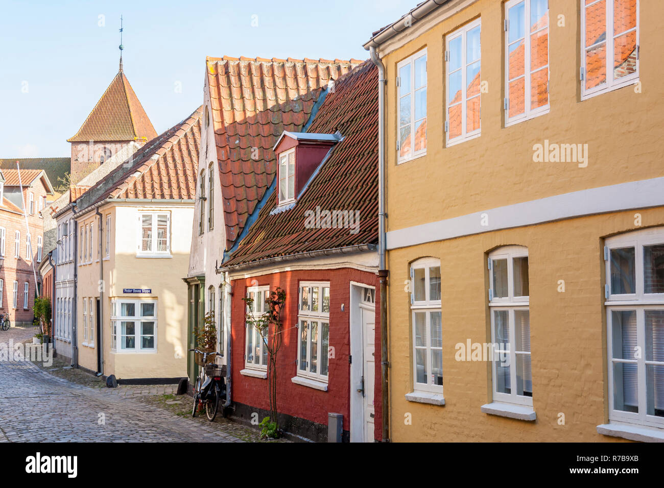Red brick wall - old house in Ribe, Denmark Stock Photo - Alamy