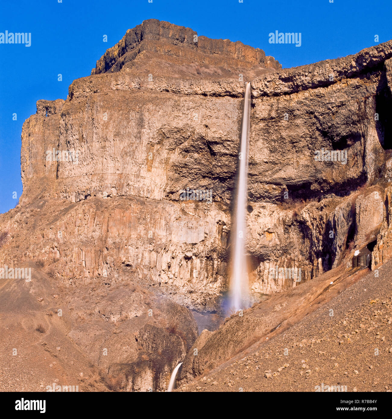 martin falls spilling over a basalt cliff of the columbia plateau near ...