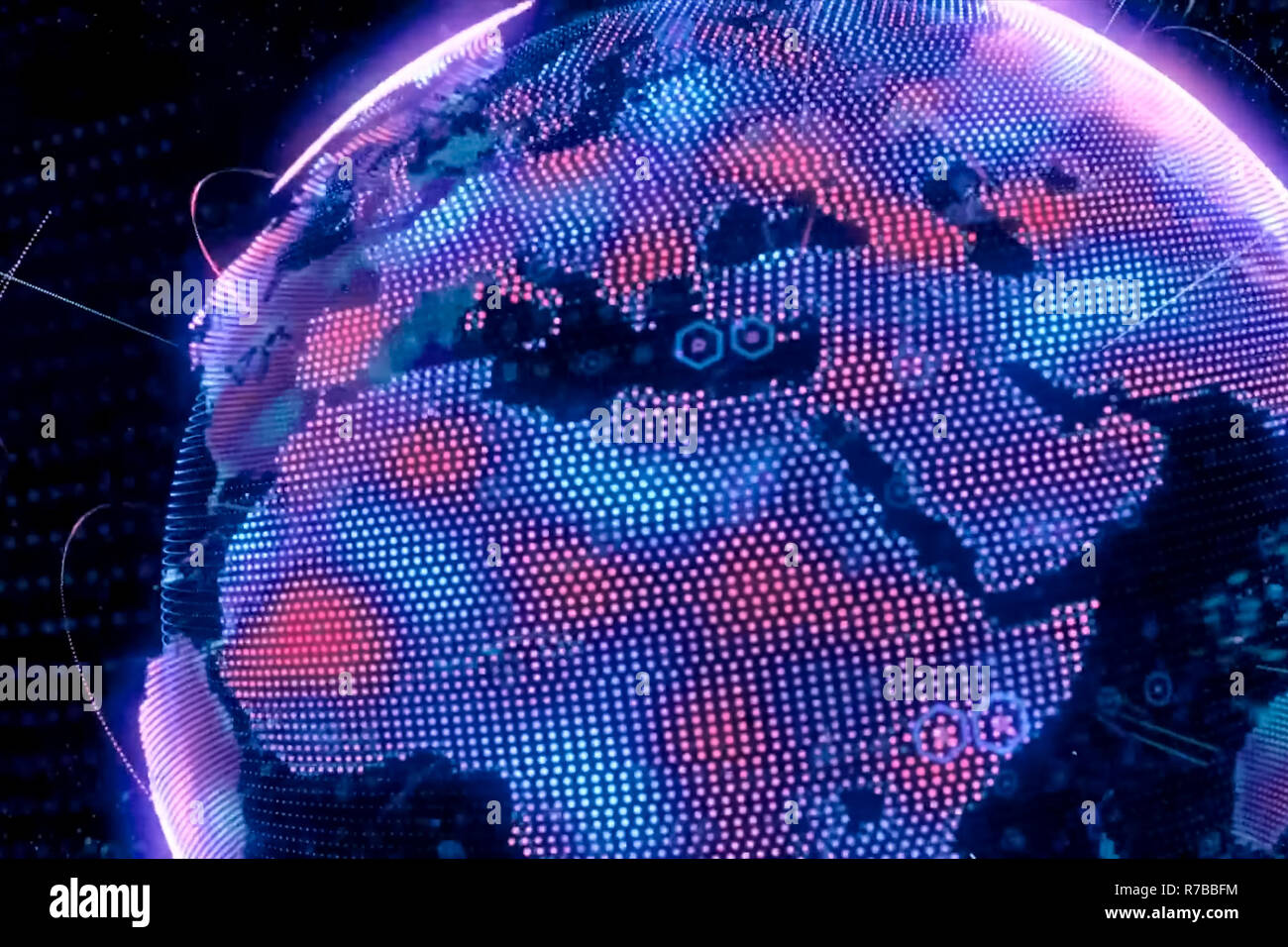 Digital model of the globe. Illustration of the globe Stock Photo - Alamy