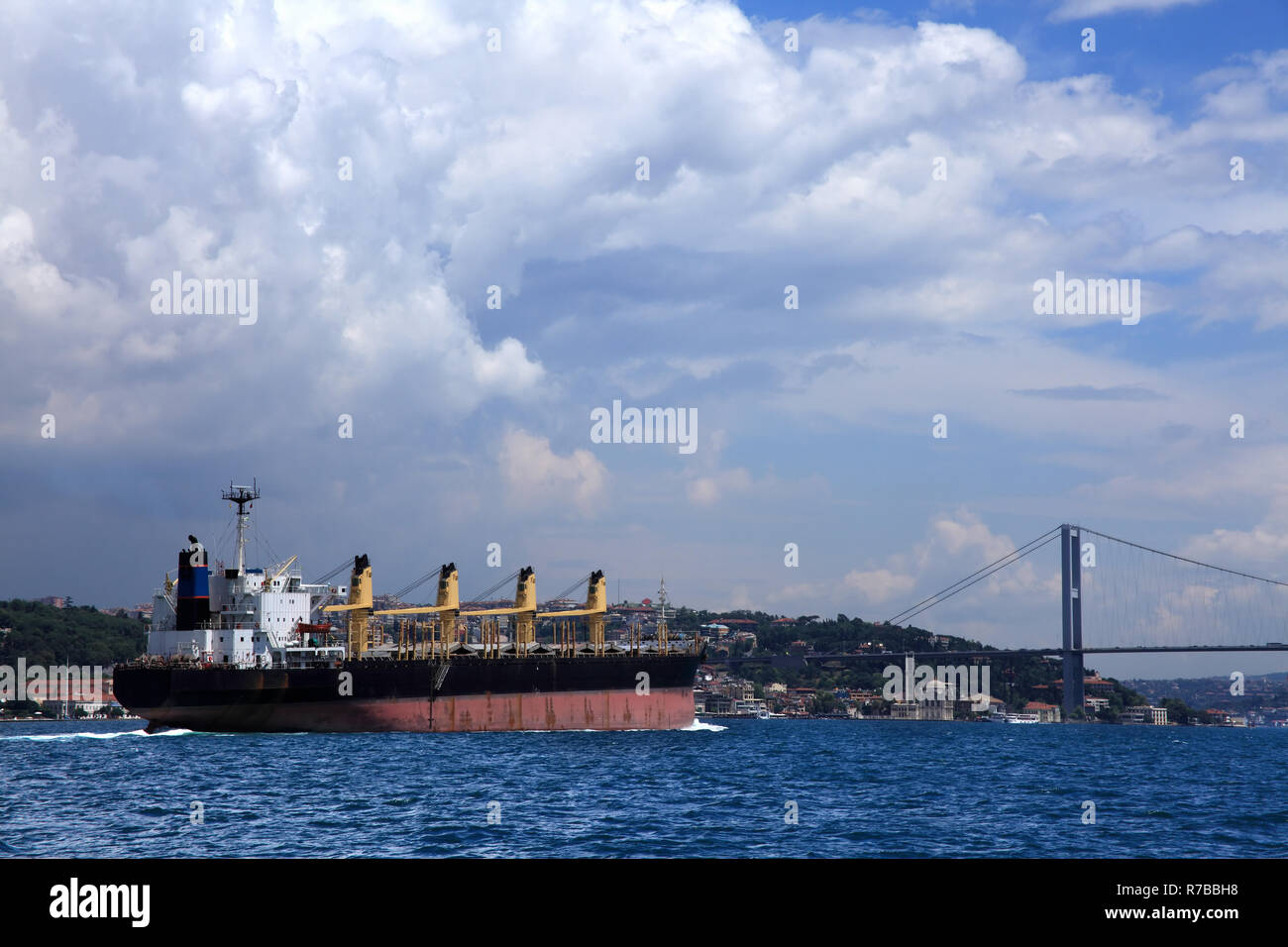 Istanbul bridge container ship hi-res stock photography and images - Alamy