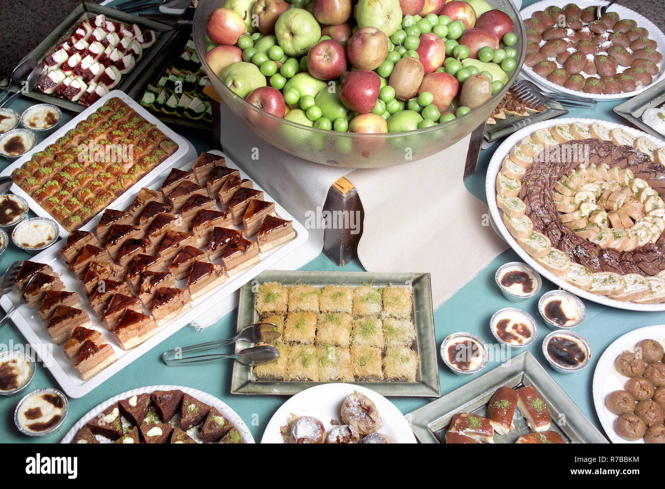Turkish dessert at the buffet Stock Photo - Alamy