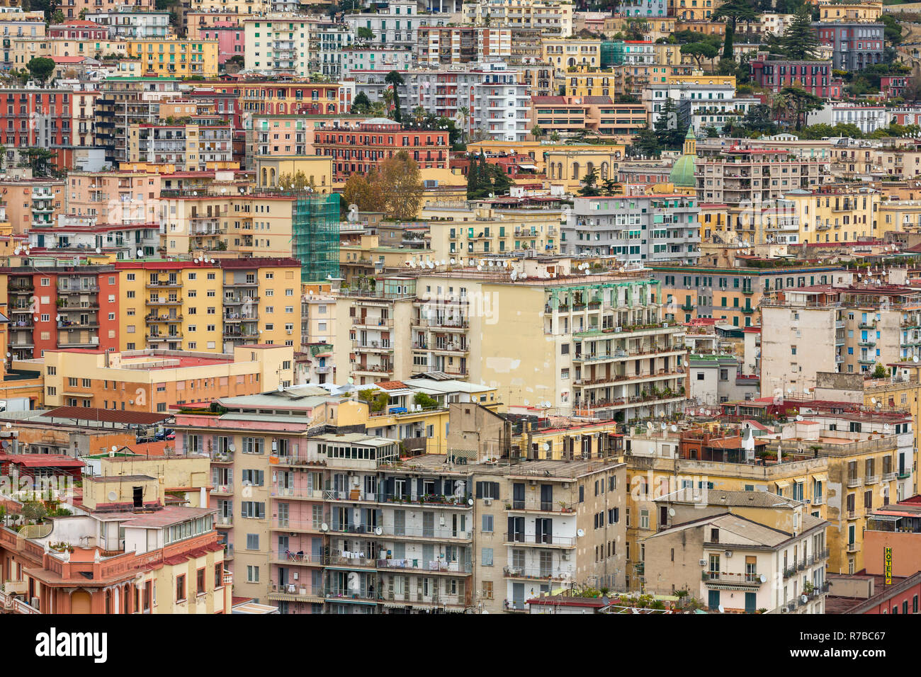 Top view of downtown Naples, Italy Stock Photo - Alamy