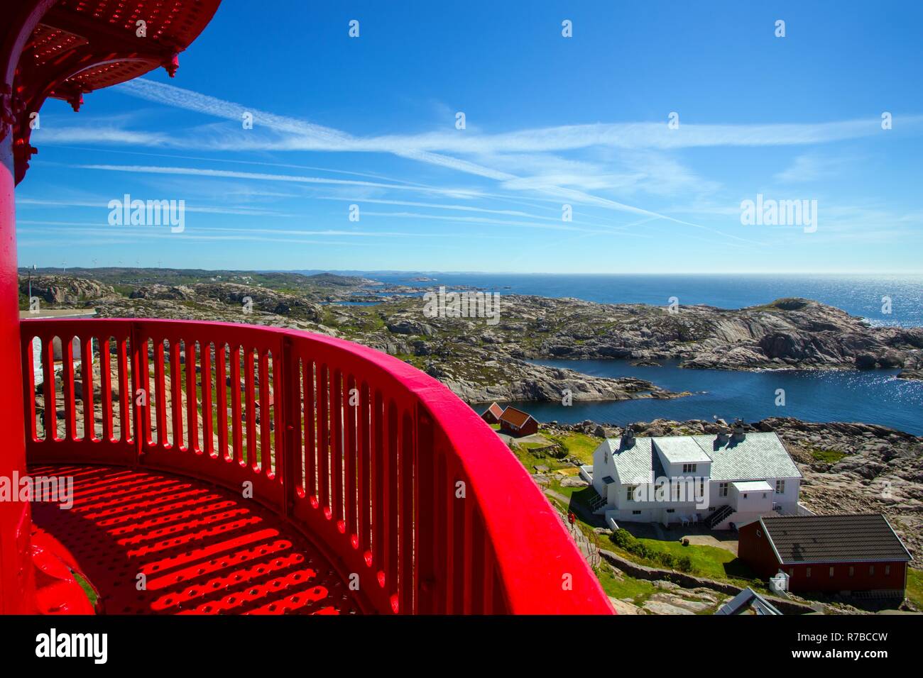 world famous Lindesnes lighthouse at the south of Norway Stock Photo ...