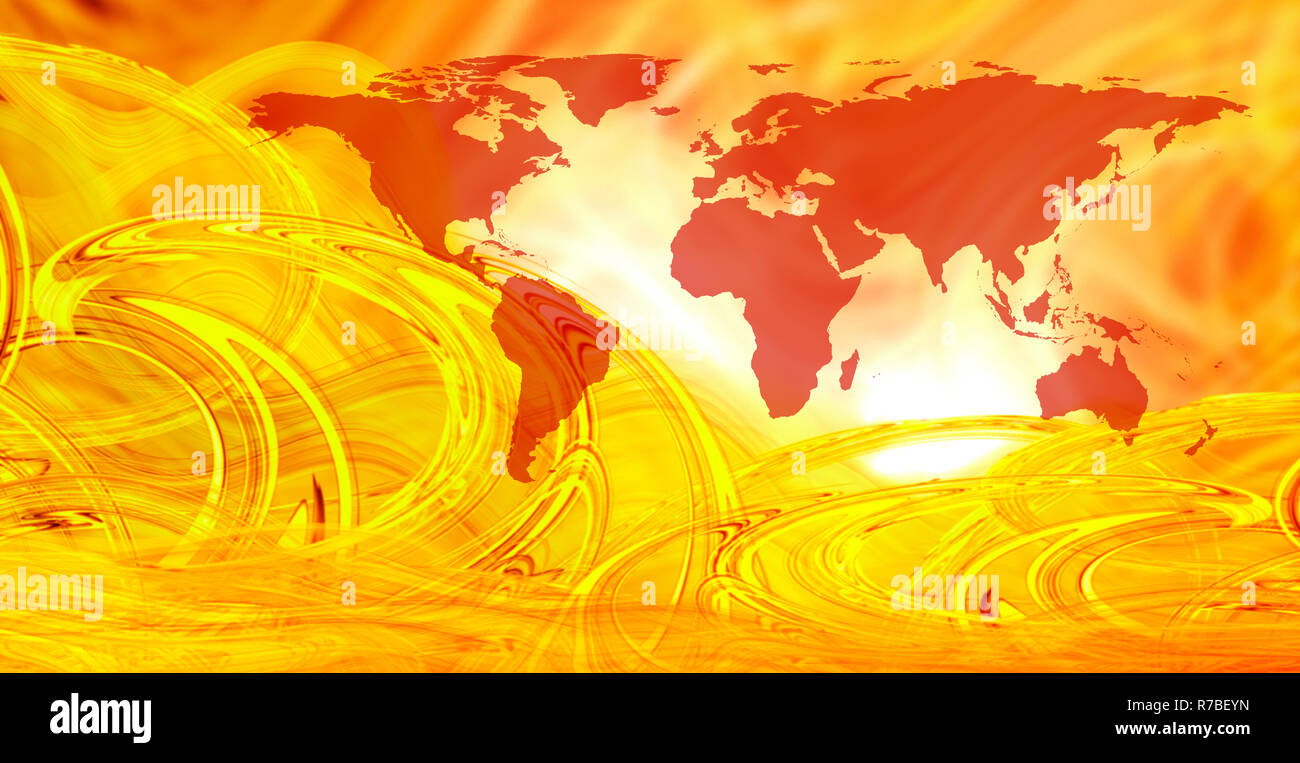 world map with light and wave pattern Stock Photo - Alamy