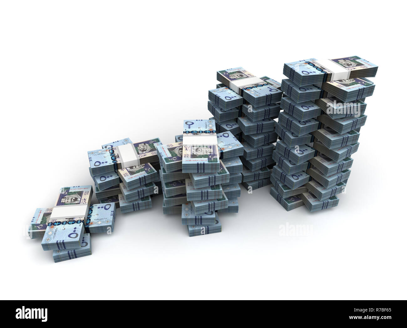 Stack of Saudi Arabian Riyals Stock Photo - Alamy