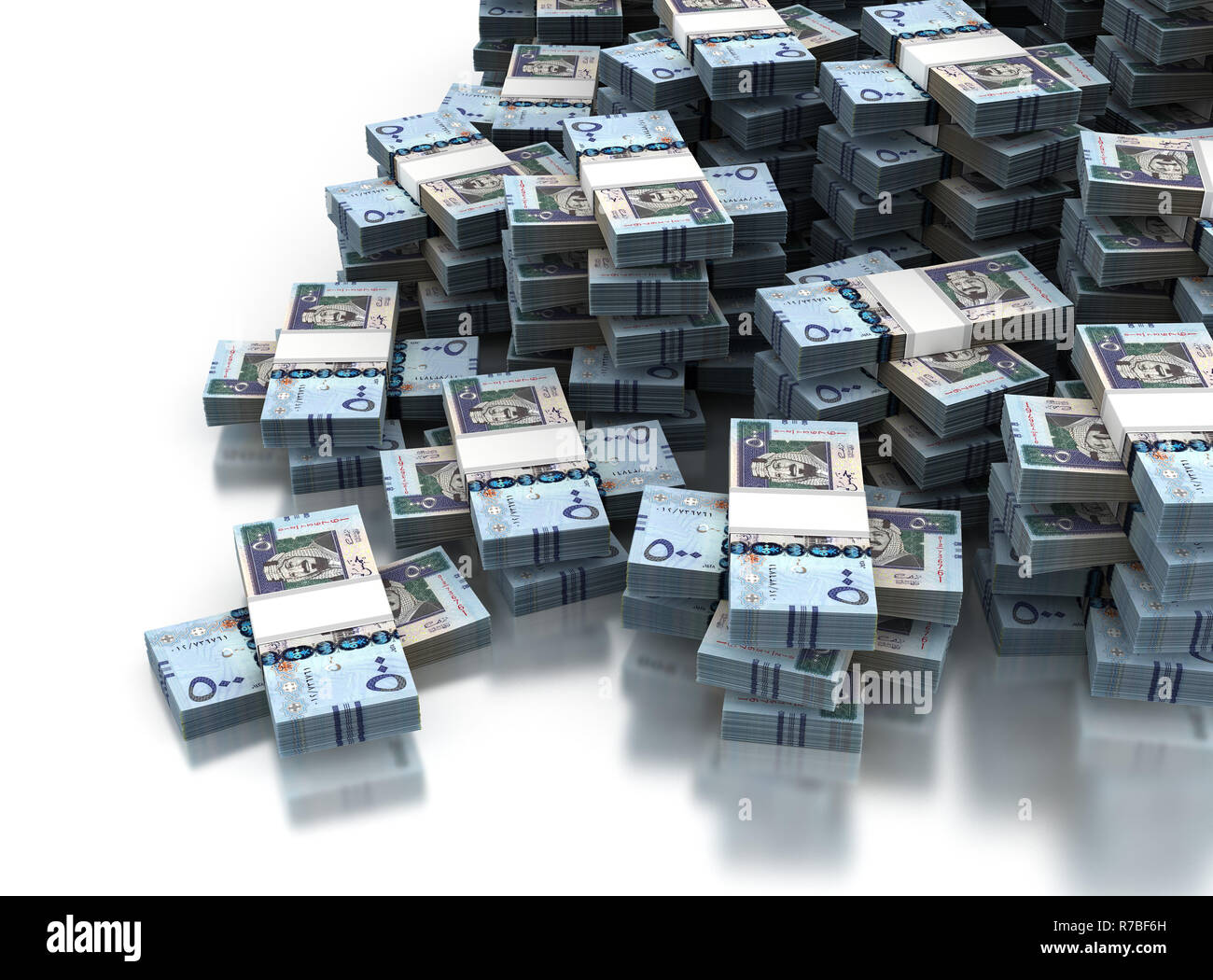 Stack of Saudi Arabian Riyals Stock Photo - Alamy
