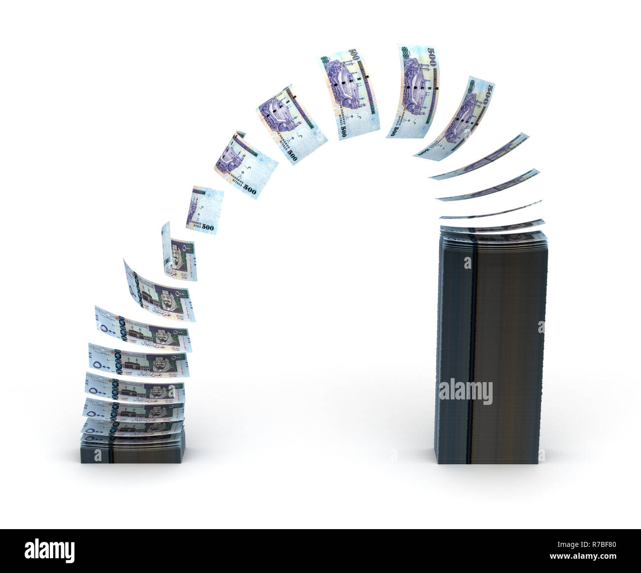 Saudi Arabian Riyals Transfer Stock Photo - Alamy