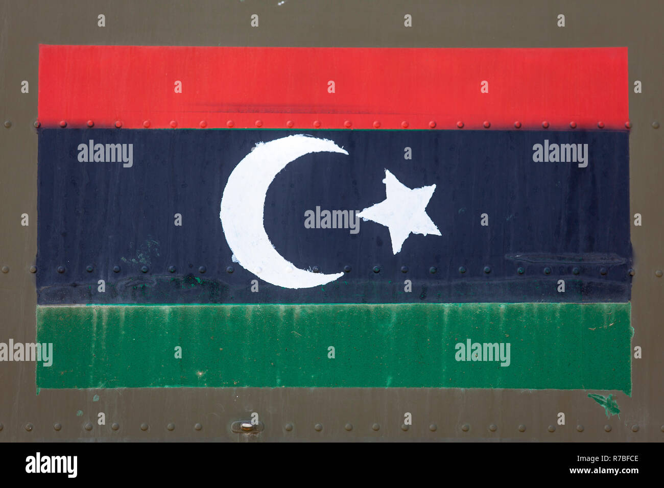 Libyan Flag on Fuselage Stock Photo - Alamy
