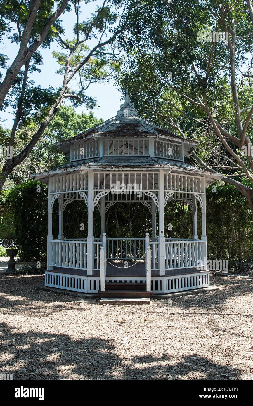 gazebo summer architecture outdoors wooden white color structure Stock ...