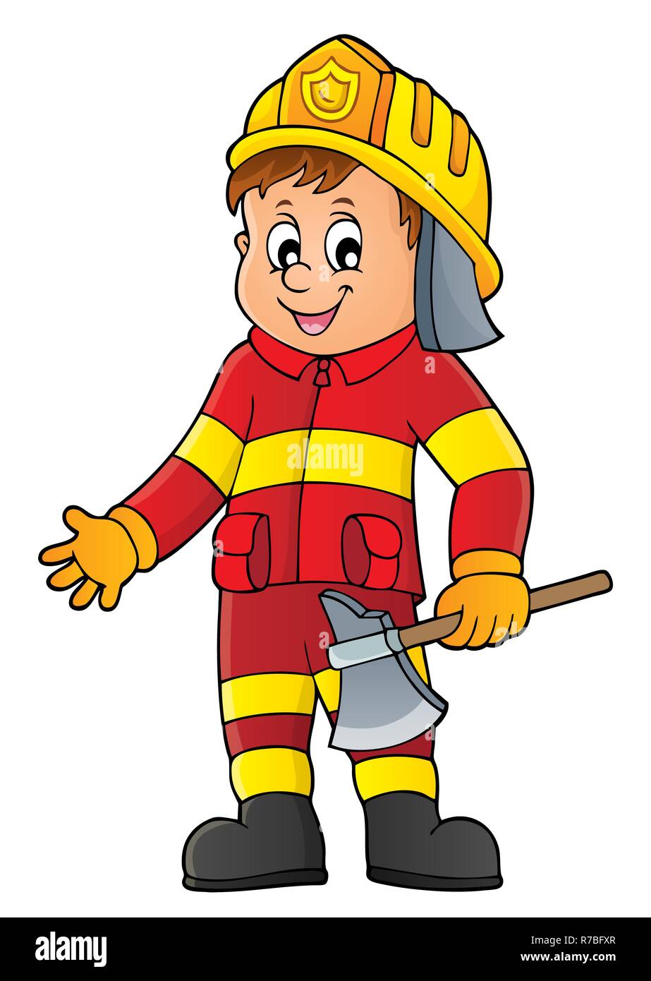 Fireman at work Cut Out Stock Images & Pictures - Alamy
