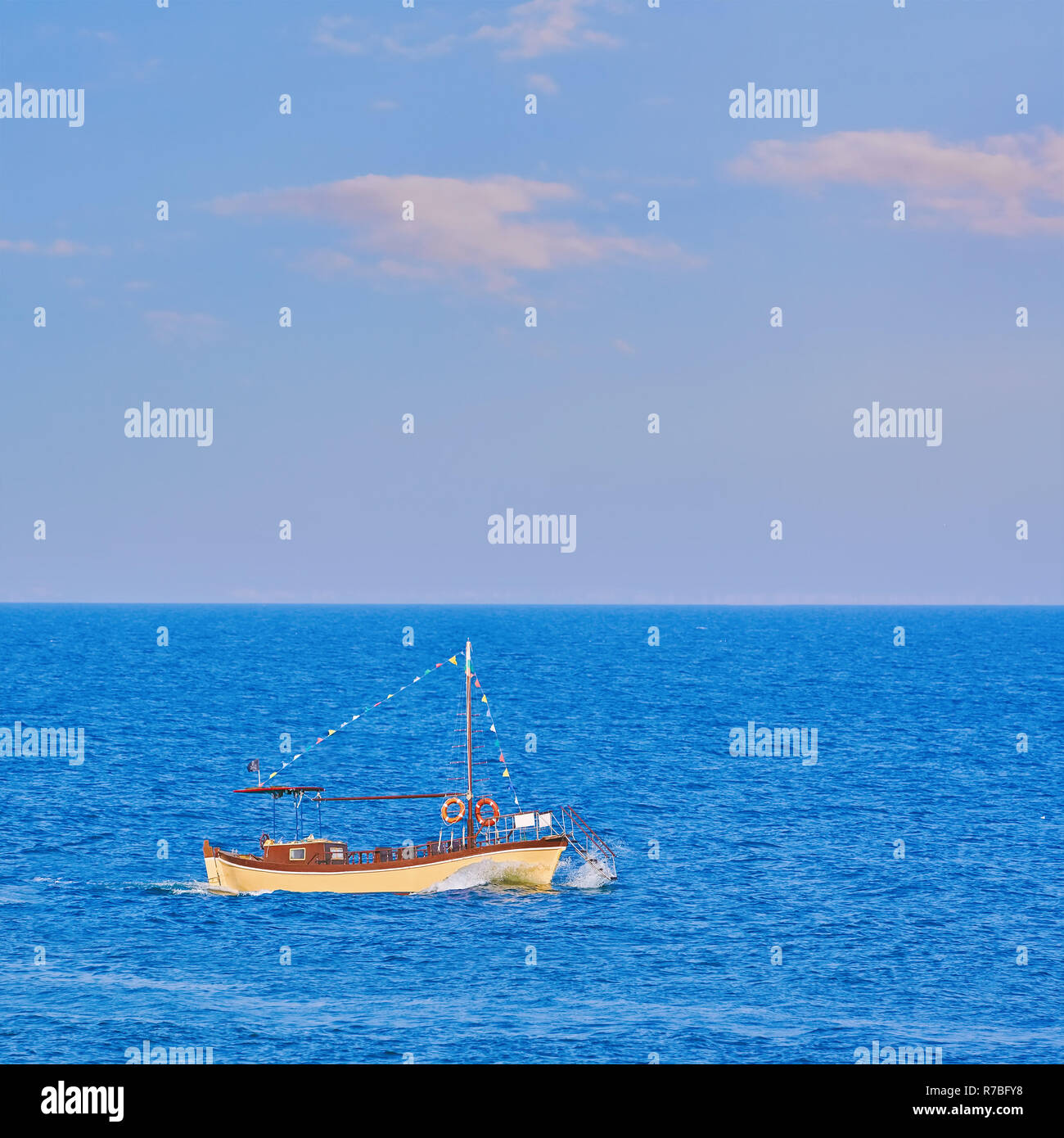 Motor Boat in the Sea Stock Photo - Alamy