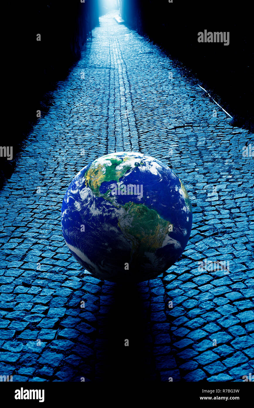 World globe road hi-res stock photography and images - Alamy