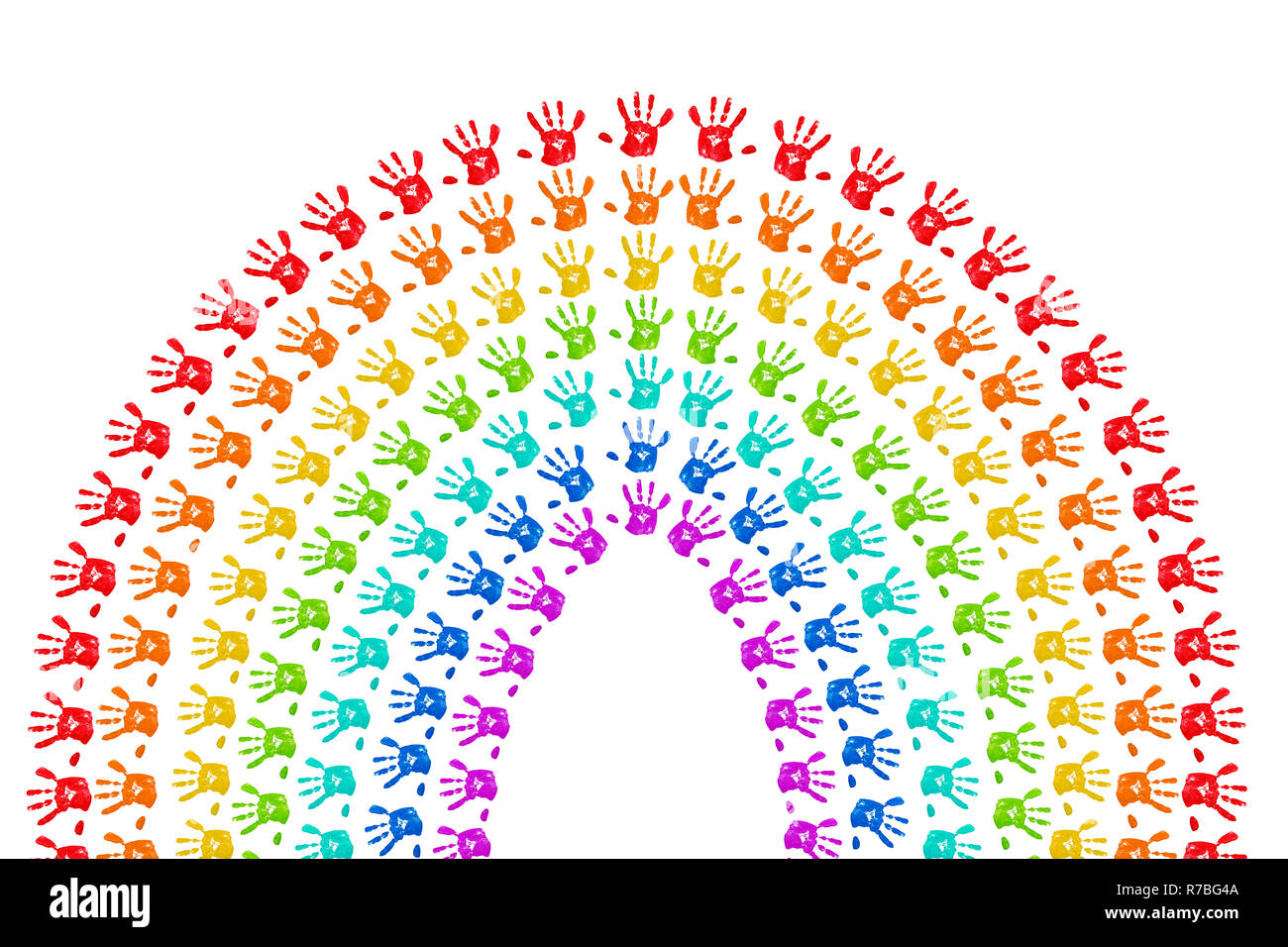 Handprints wall Cut Out Stock Images & Pictures - Alamy