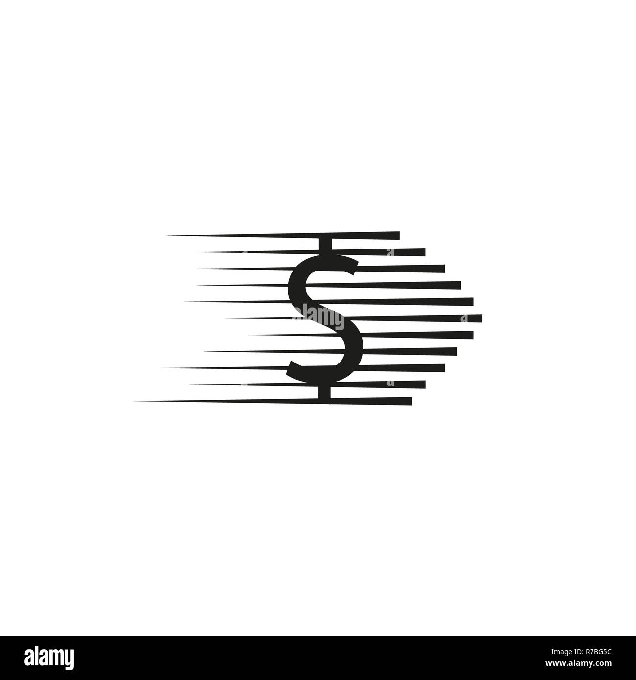 Vector fast coin logo combination. Speed money symbol or icon. Unique ...