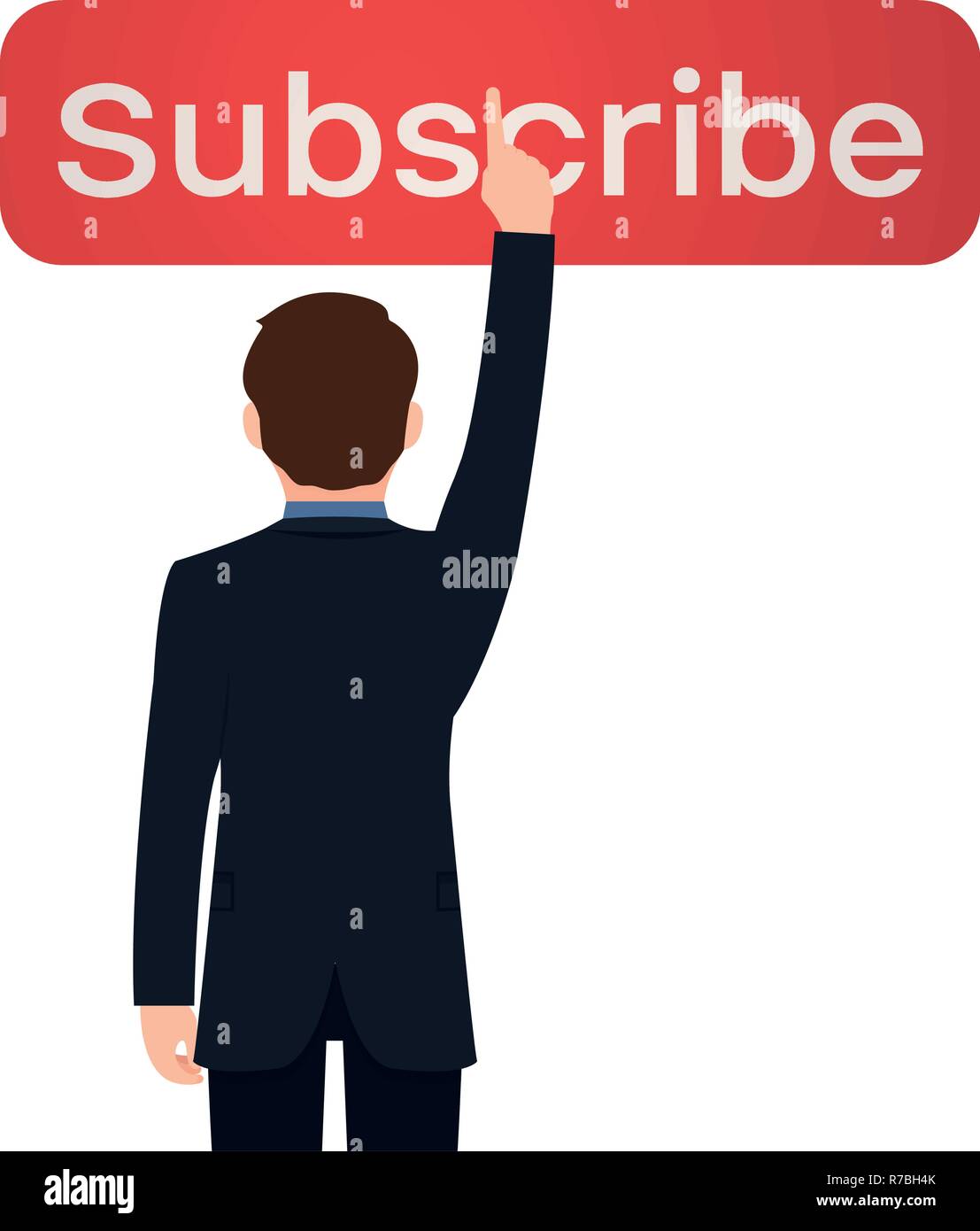 Boy in suit on white Stock Vector Images - Alamy