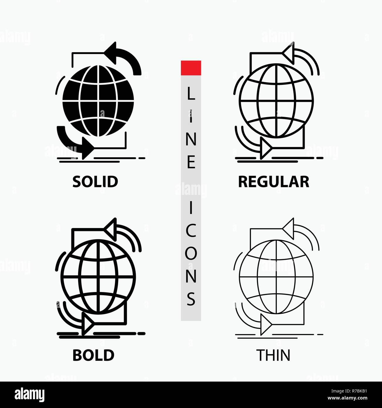 Connectivity Global Internet Network Web Icon In Thin Regular