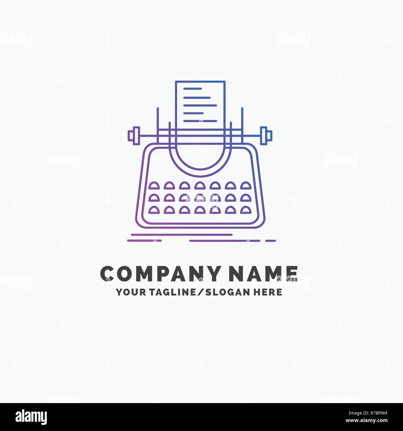 Antique typewriter logo hi-res stock photography and images - Alamy