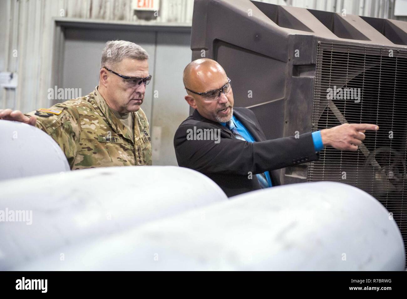 U.S. Army Chief of Staff Gen. Mark A. Milley tours the McAlester Army ...