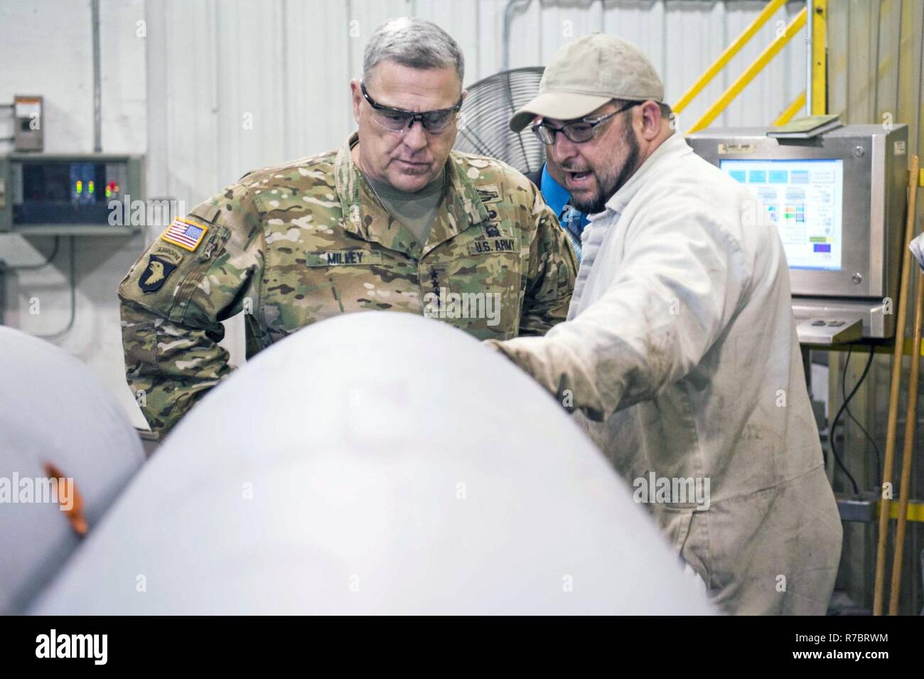 U.S. Army Chief of Staff Gen. Mark A. Milley tours the McAlester Army ...