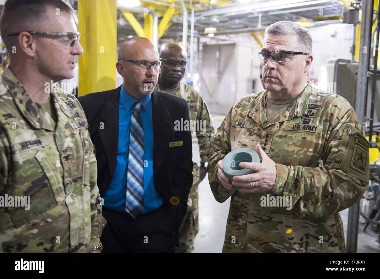U.S. Army Chief of Staff Gen. Mark A. Milley tours the McAlester Army ...