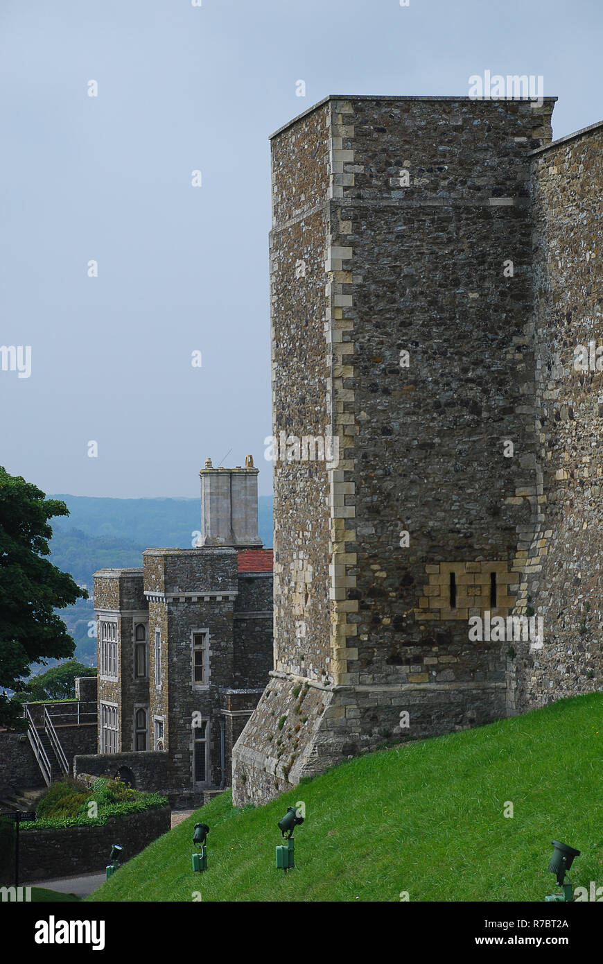 Dover Castle, Dover, Kent - view to the Constable's Tower. The ...